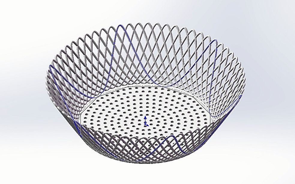 用Solidworks画一个果篮