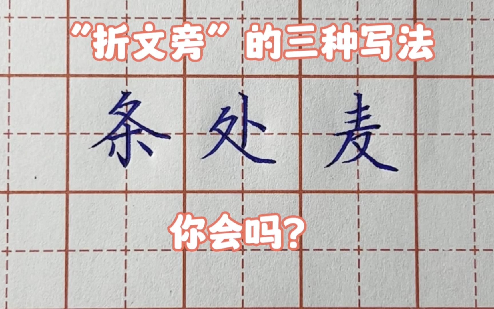 “折文旁”的三种写法,你会吗?来跟老师一起学习