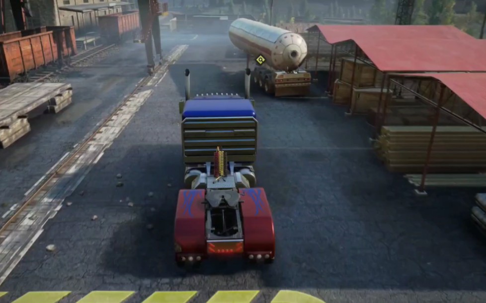 PS4雪地奔驰 擎天柱准备化作油罐车运输作业为大家提供解锁油站的...