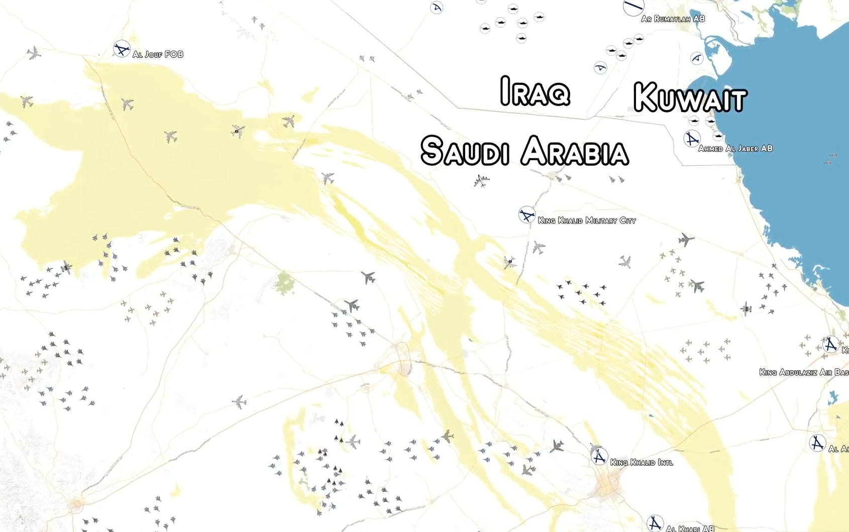 地图推演看美军沙漠风暴行动复盘:制空战第一天