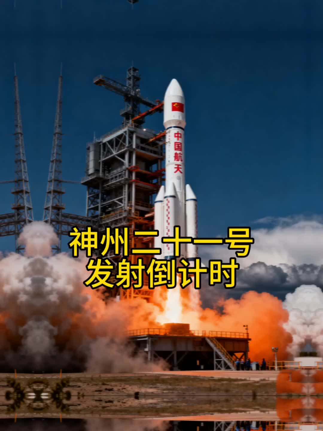 神州二十一号发射倒计时。#宇航员 #神州二十一号 #空间站