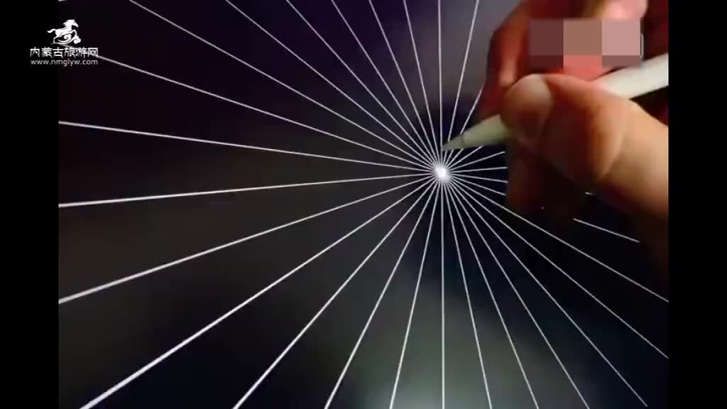 外国画师用对称轴软件绘画图案,看起来超舒心!