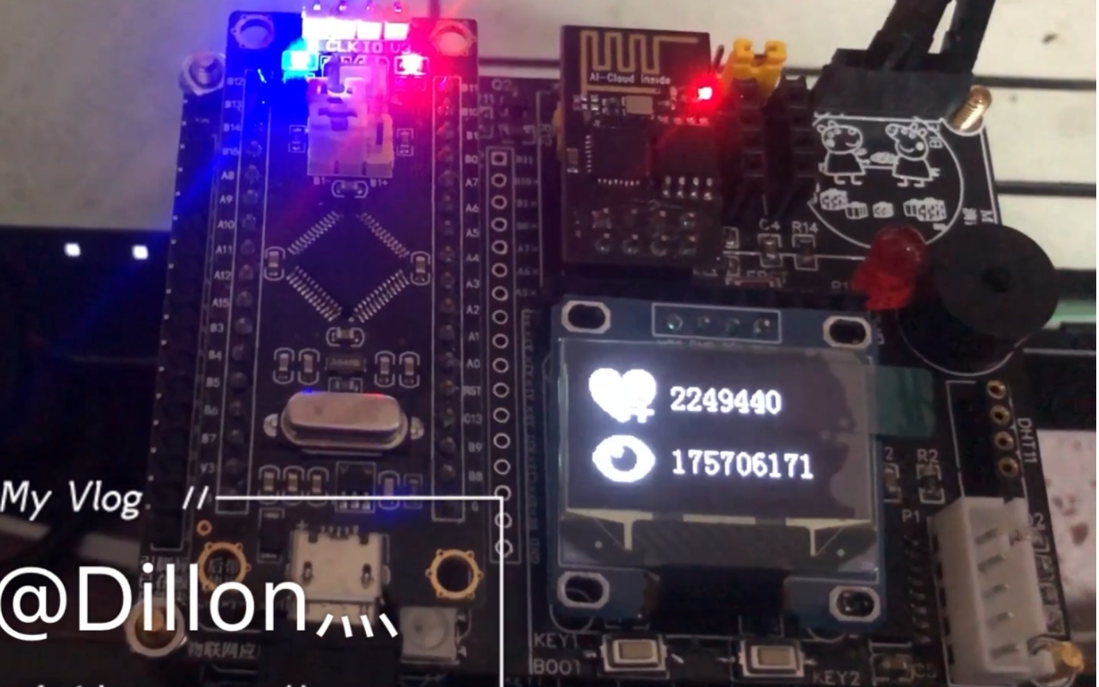 【开源】B站粉丝显示,stm32 esp8266获取b站api,粉丝数,播放量
