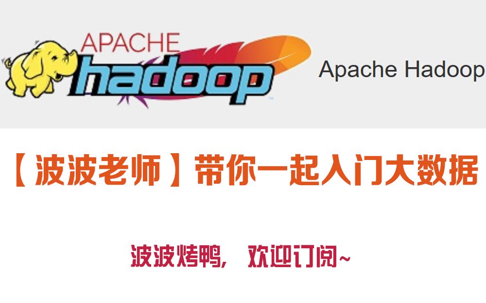 【波波烤鸭】带你入门大数据