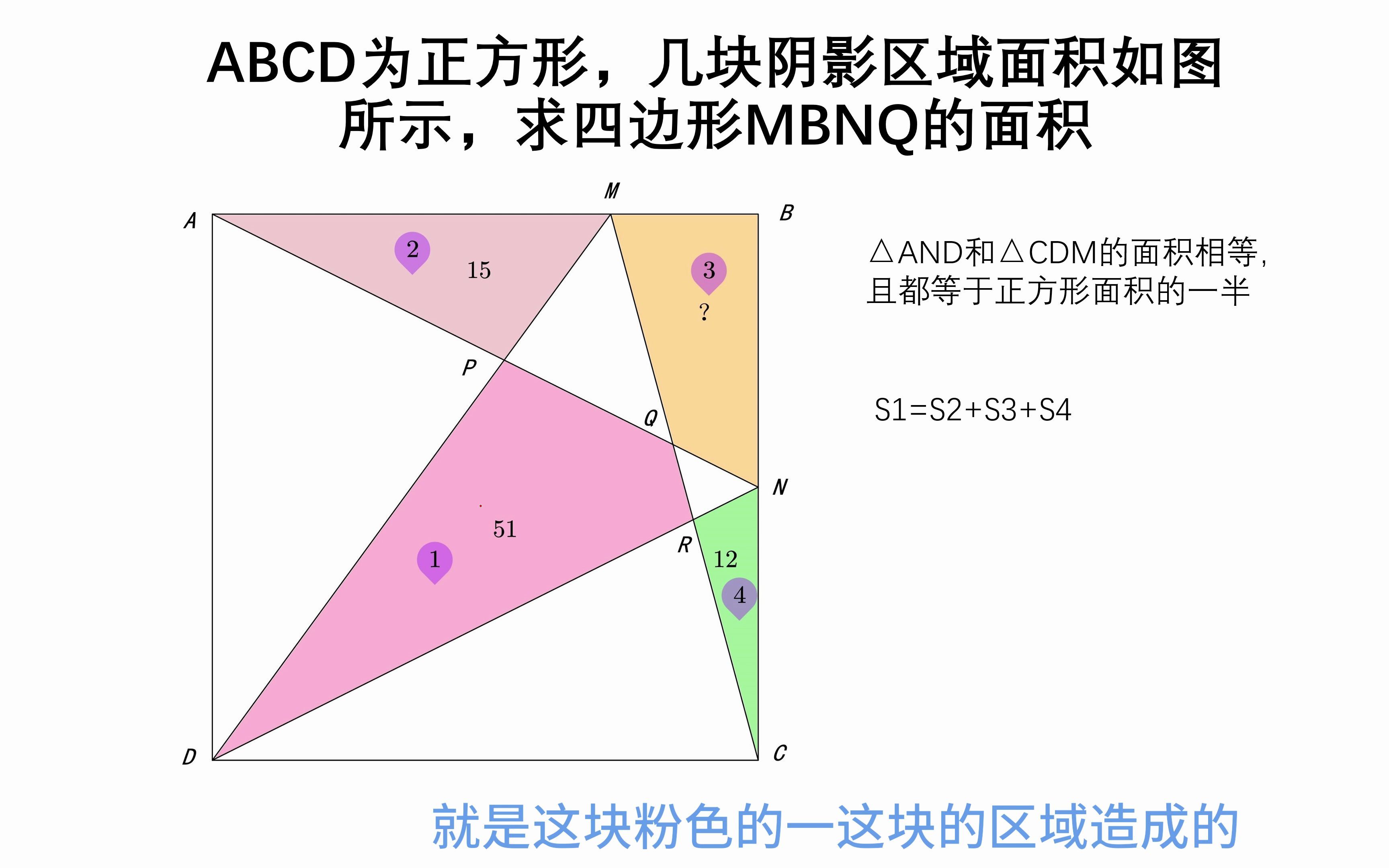 用一半模型巧解五年级数学几何题,需要一定的理解想象能力