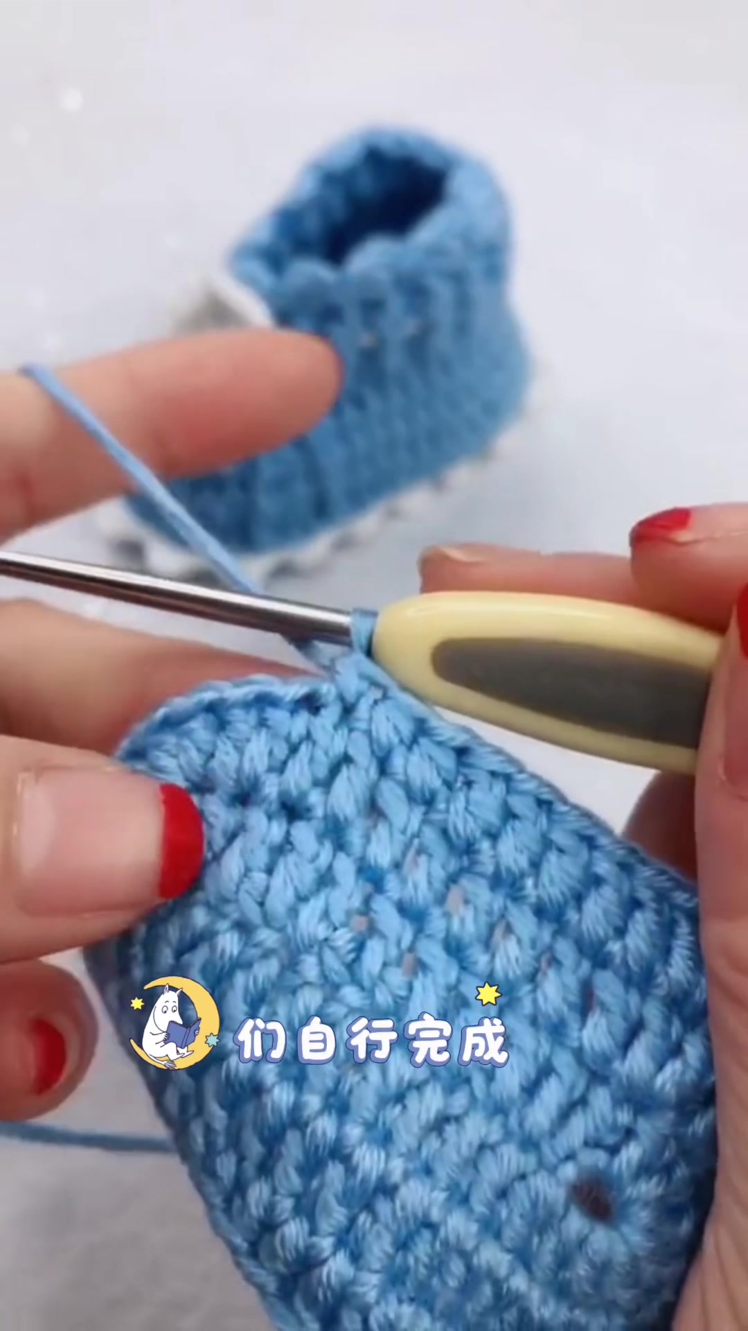 农闲分享宝宝鞋#编织全教程#适合0一2个月宝宝穿 #教程10#喜欢 点赞...