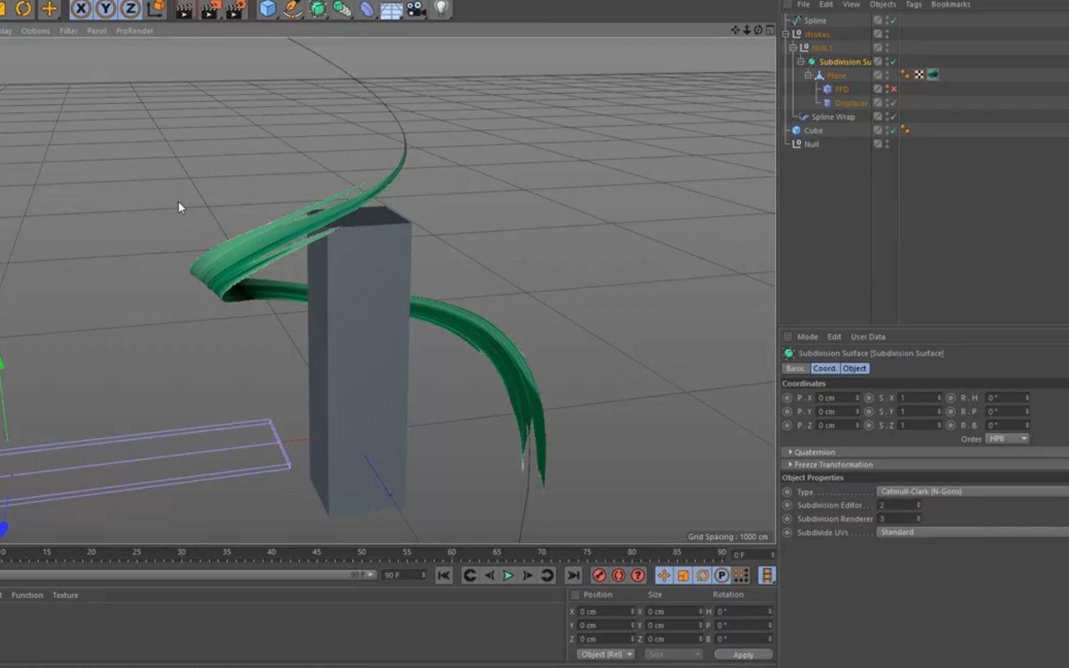 【C4D教程】简单笔触动画