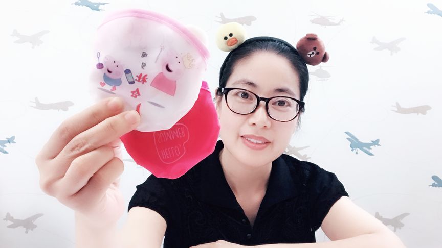 试用社会人小猪迷你折叠扇,超便宜,打开方式太独特