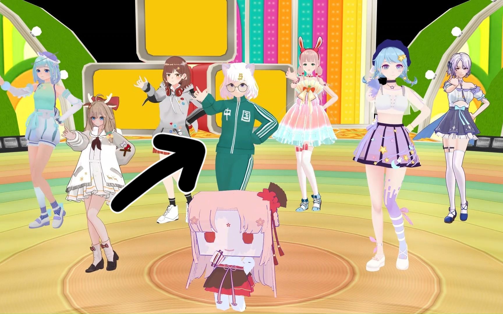 【MMD】底层小V作为幸运观众被邀请上台表演