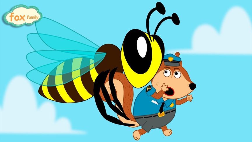 大黄蜂带着松鼠一起飞 卡通动画