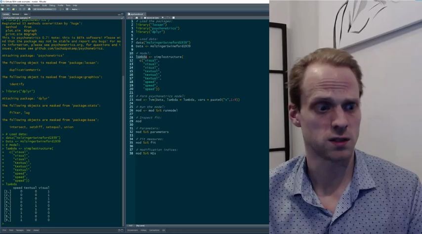 结构方程模型计算的常用(R)统计软件包