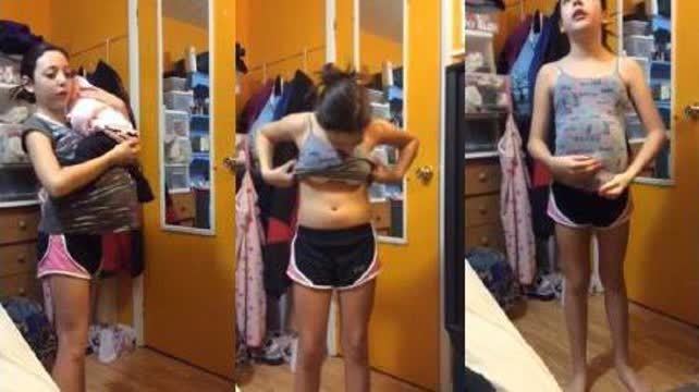 现在的孩子太早熟,无聊到在自己的闺房录制怀孕视频