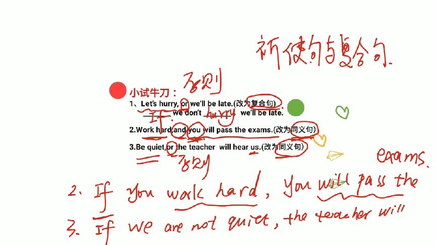 if 引导的条件状语从句与祈使句的替换练习