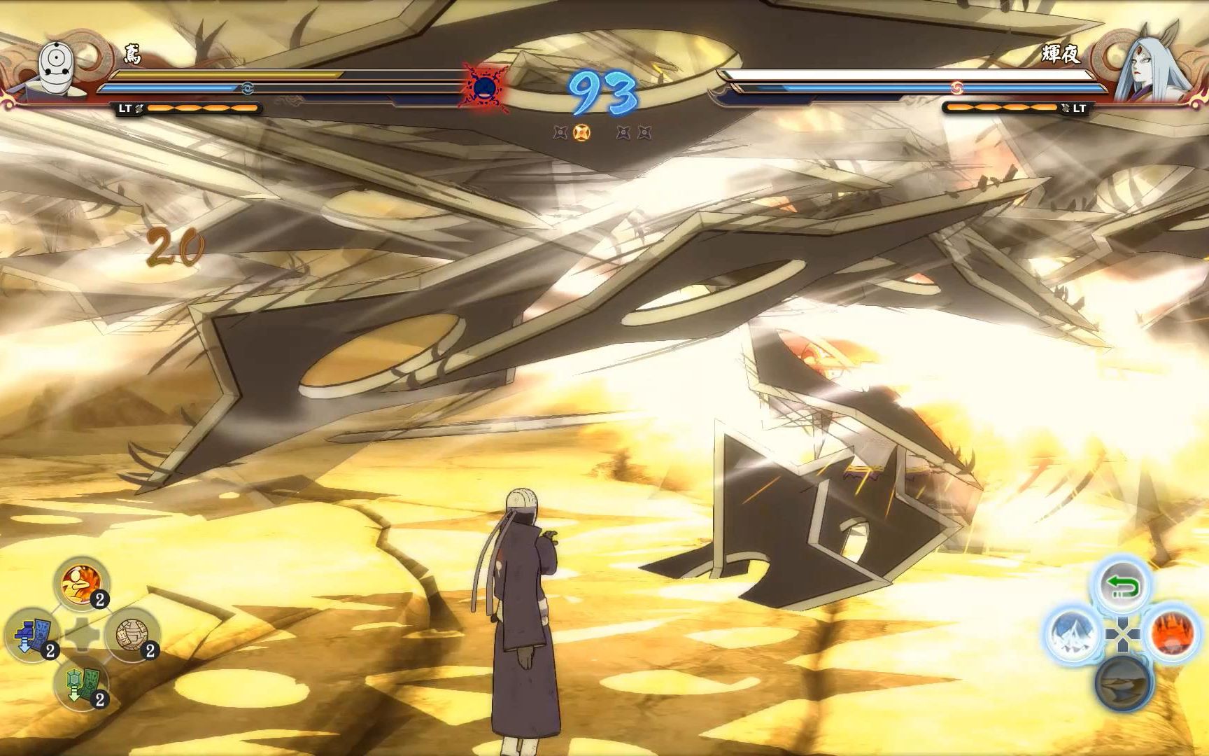 火影忍者:加强白面具带土VS辉夜,无限手里剑,火遁中木龙缠绕