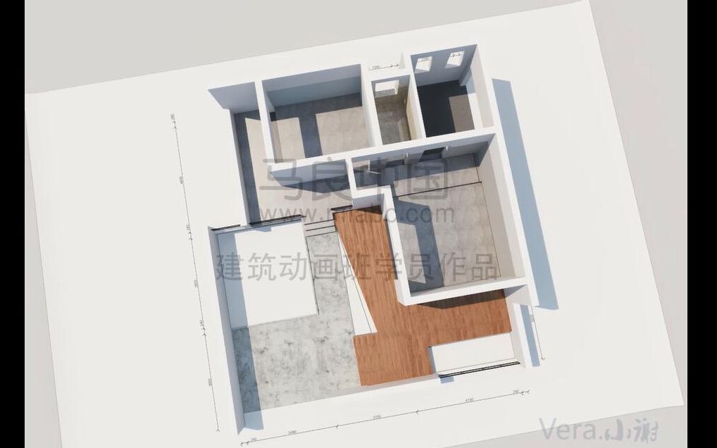 【3dsmax】亓鑫辉老师室内漫游动画—学员作品(5)