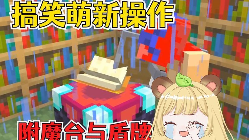 我的世界:那些令人捧腹的萌新操作,用附魔台附魔盾牌