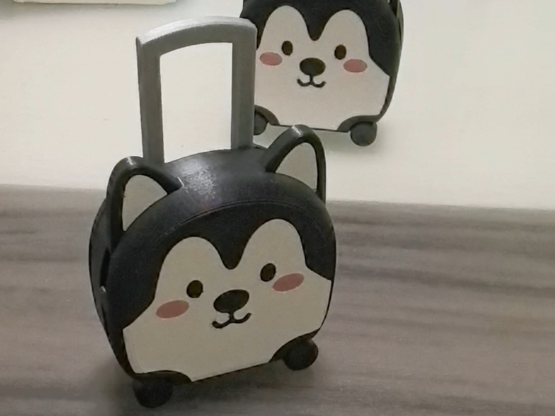 迷你行李箱可折叠桌面手机支架