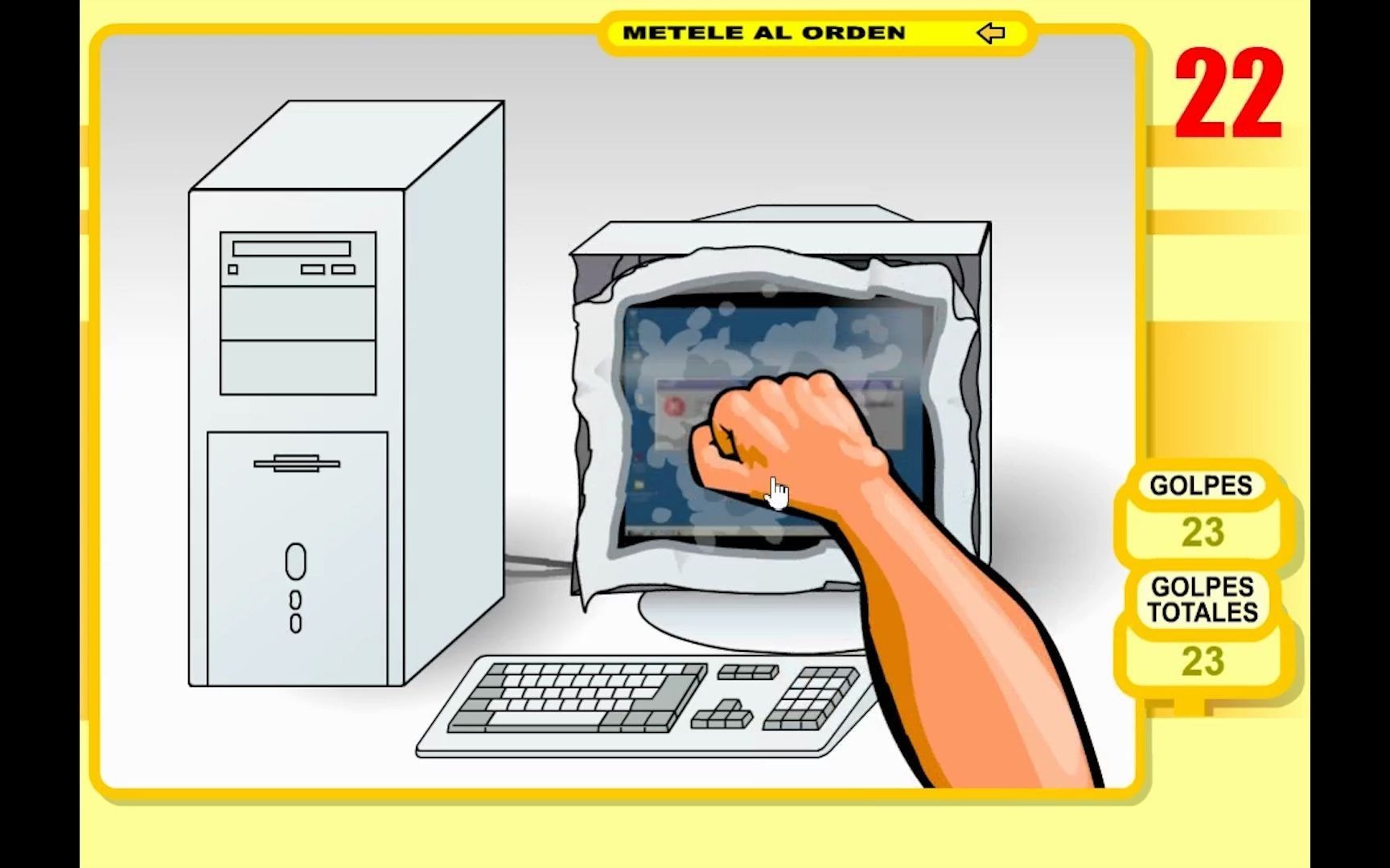 当你用鼠标连点器玩经典解压小游戏【砸电脑】