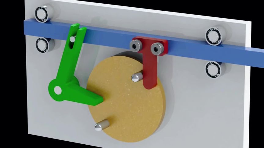 往复运动机构原理动画#机械原理 #机械设计#非标自动化