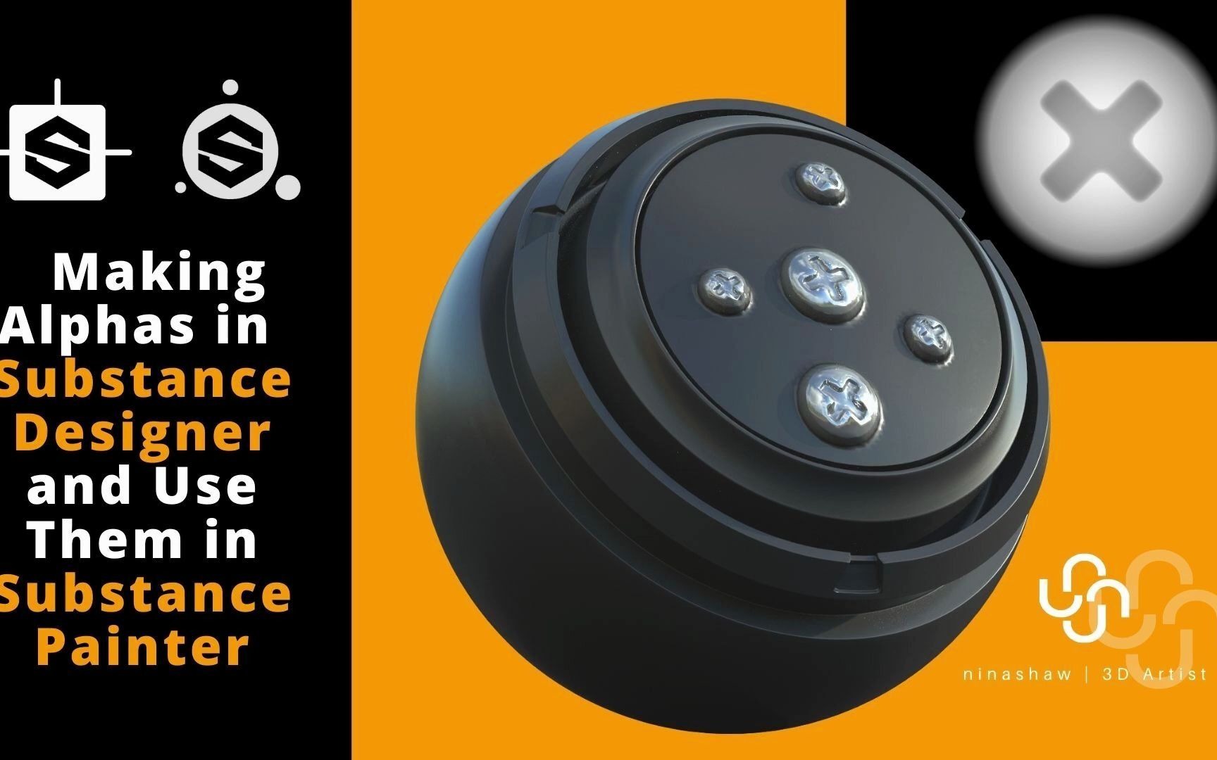 Substance Designer 2021制作Alpha在SP中应用!