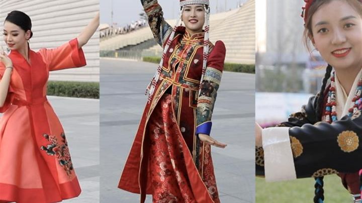 民族运动会 | 美炸了!56族少女起舞 为祖国生日打Call