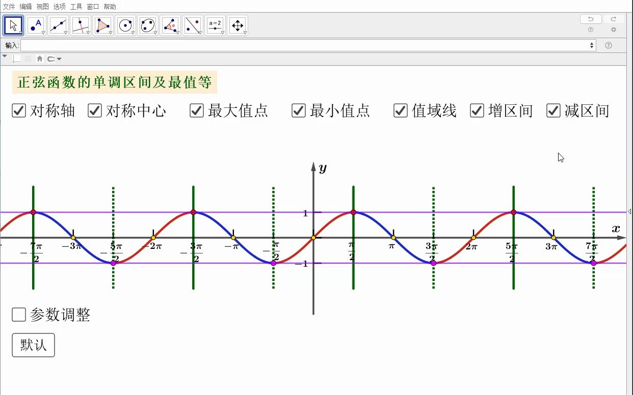 正弦函数的单调区间及最值等性质