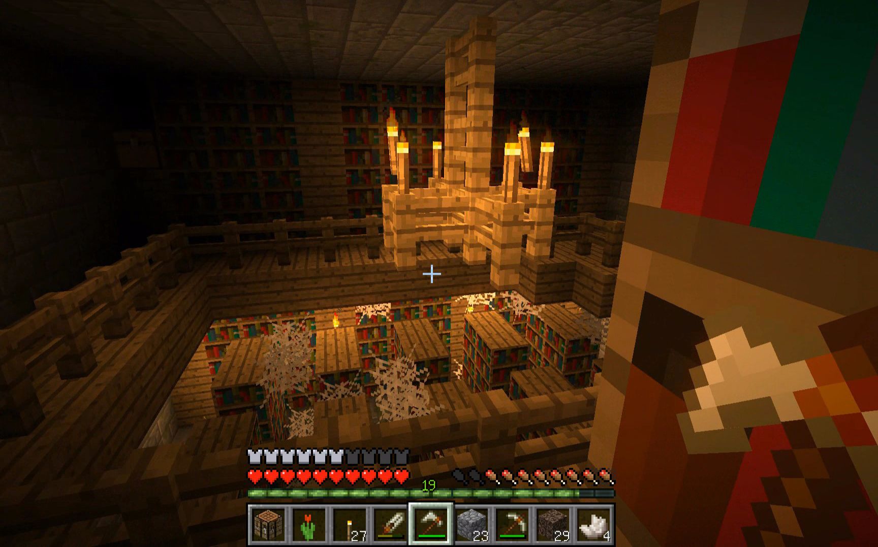   Minecraft真实世界美食生存⑩——没有石砖和书架怎么办?下矿挖啊!