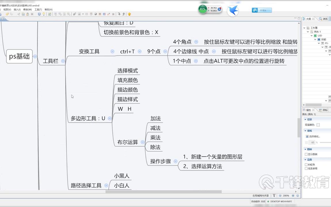 扣丁学堂UI设计在线教程_PS工具栏 图层介绍