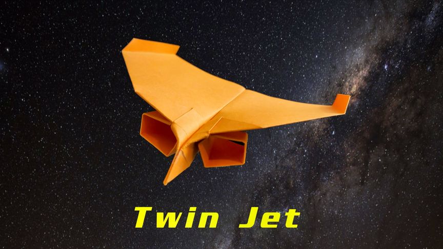 纸飞机也有喷气式,纸飞机大师约翰.柯林斯设计的双喷流纸飞机