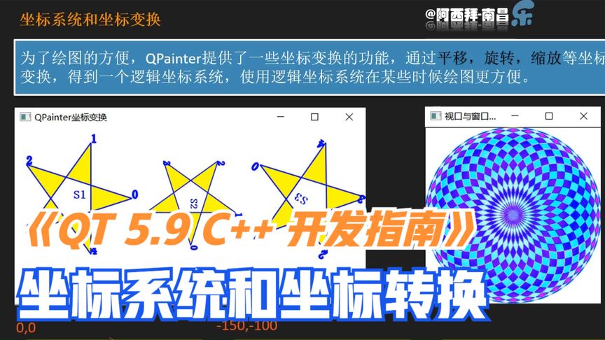 《Qt 5.9 C++ 开发指南》坐标系统和坐标转换