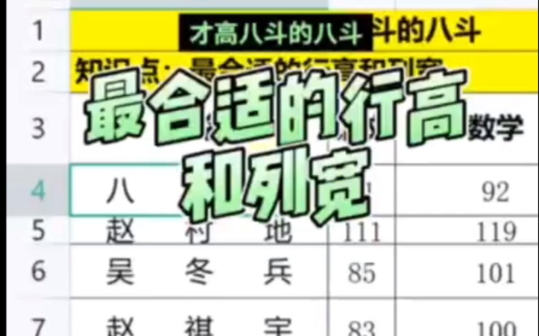 在WPS中最合适的行高和列宽是什么?