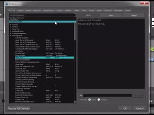ToonBoomHarmony使用技巧系列之三快捷键的设置