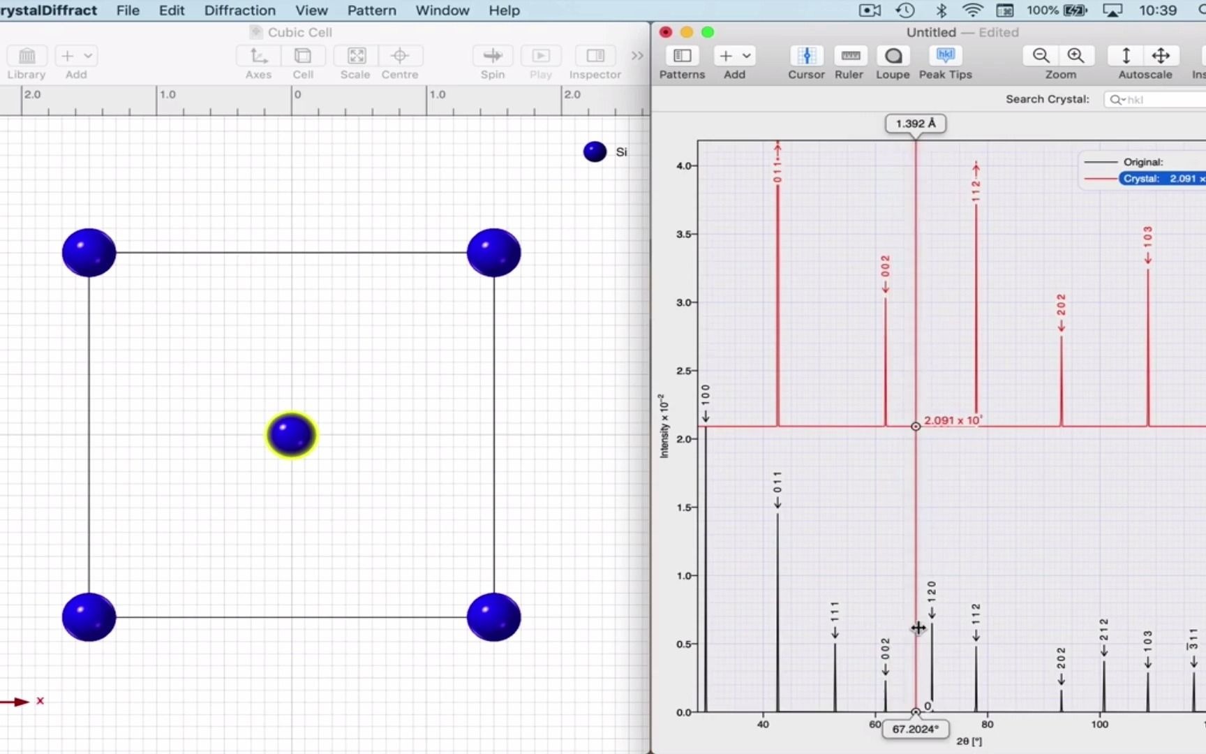 CrystalDiffract for Mac(交互式粉末衍射实验数据软件)__v6.9.2激活版