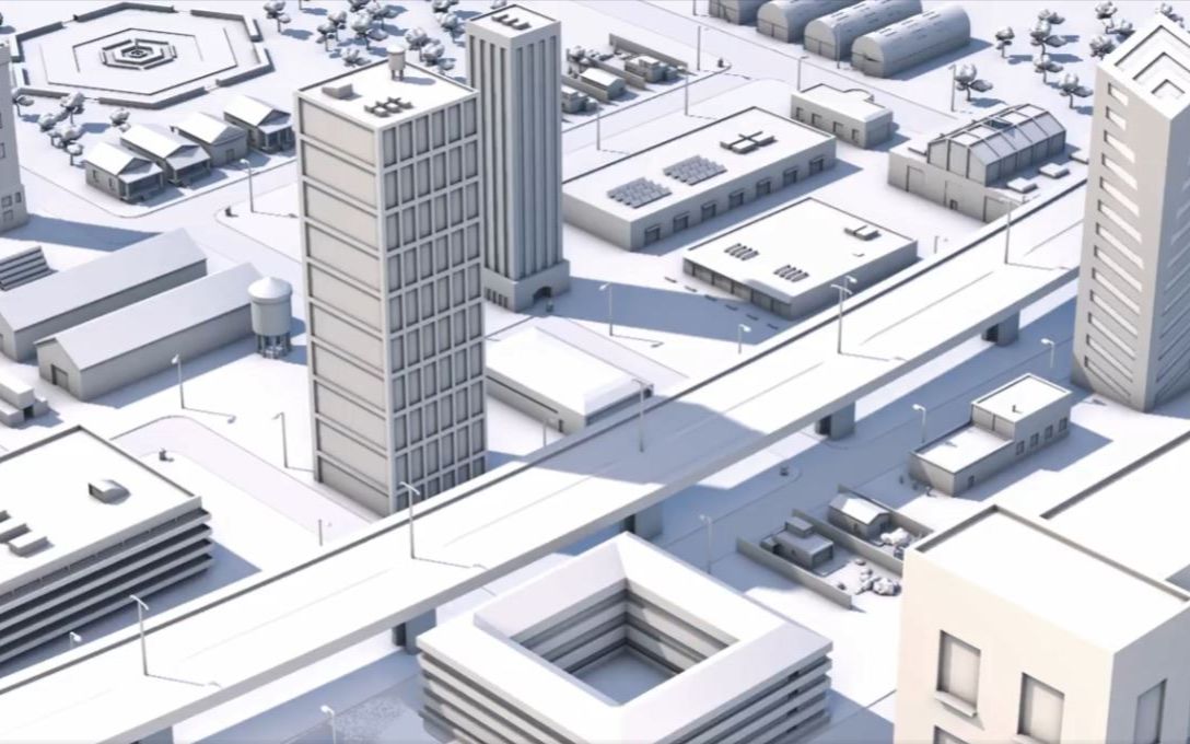【Twistereli】C4D教程 快速建模 白色城市