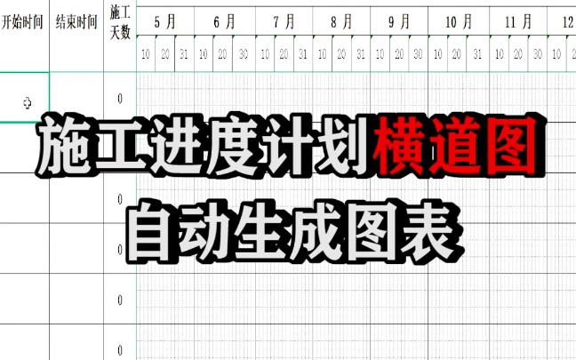 施工进度计划横道图自动生成表格,纯分享!