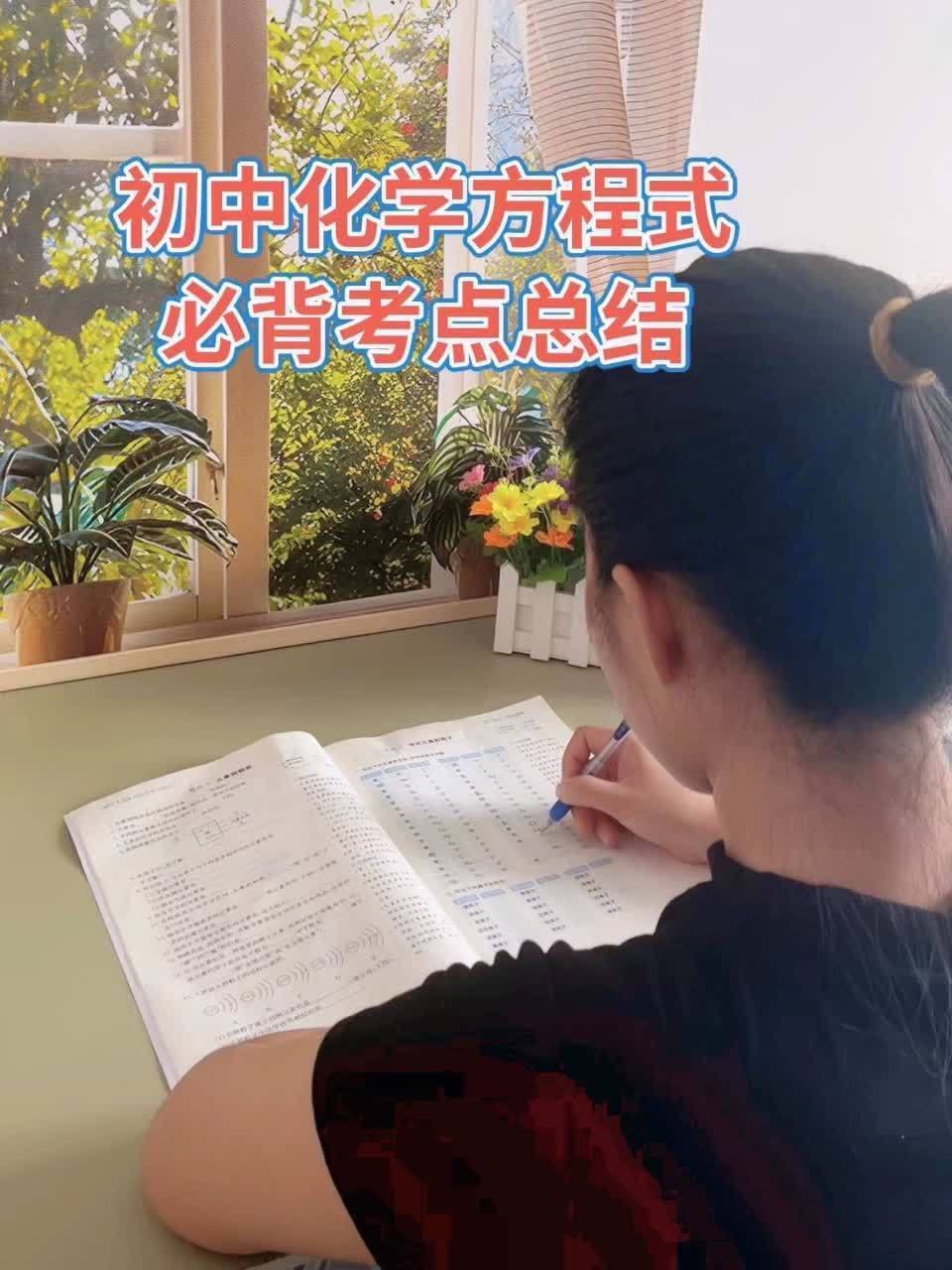 初三的孩子 准备这本#初中化学方程式 知识点汇总默写本,每天一页,...