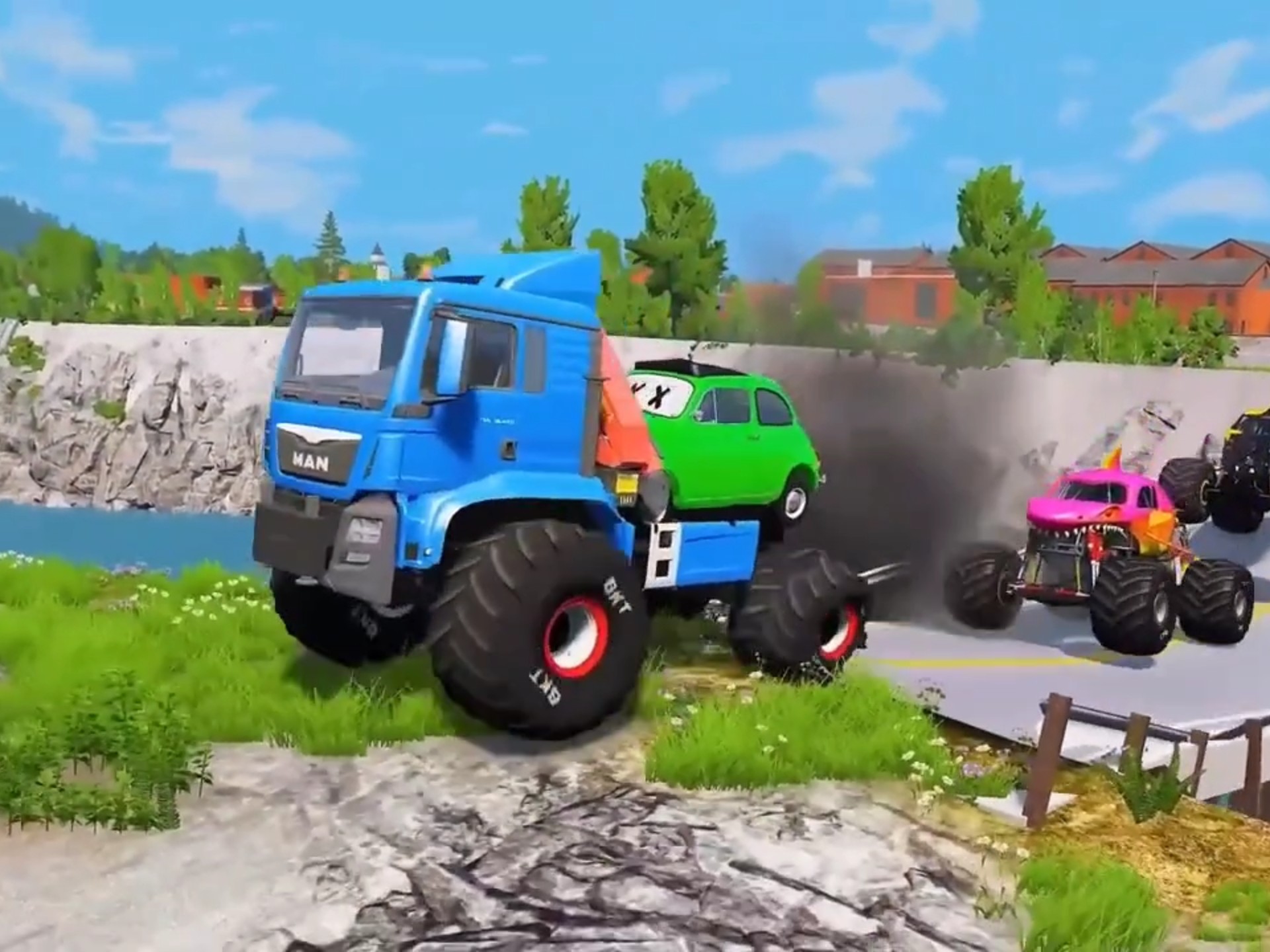 宝宝爱看的大卡车运输