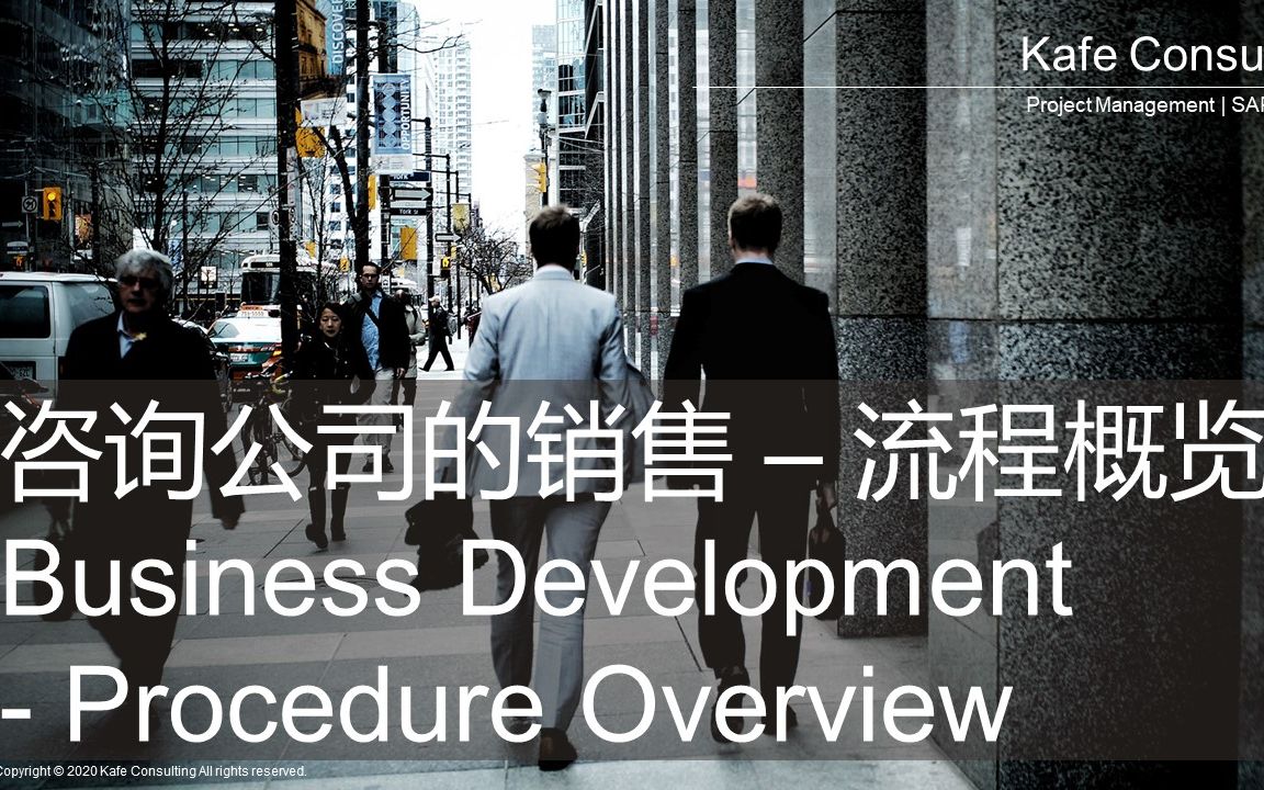 咨询公司的销售:流程概览