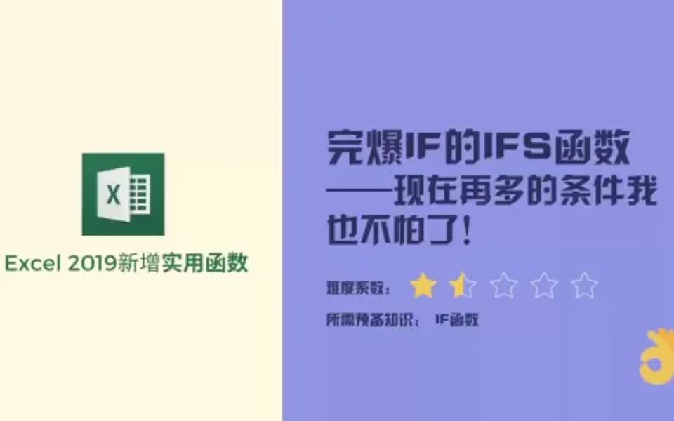 干货|完爆IF的IFS函数,再多条件也不怕ߒ