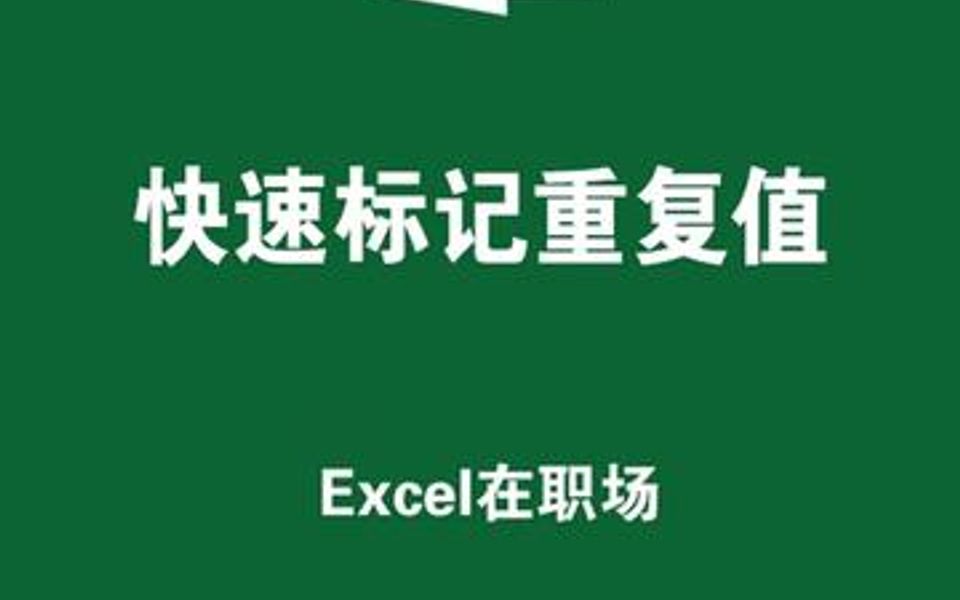 Excel如何标记重复值