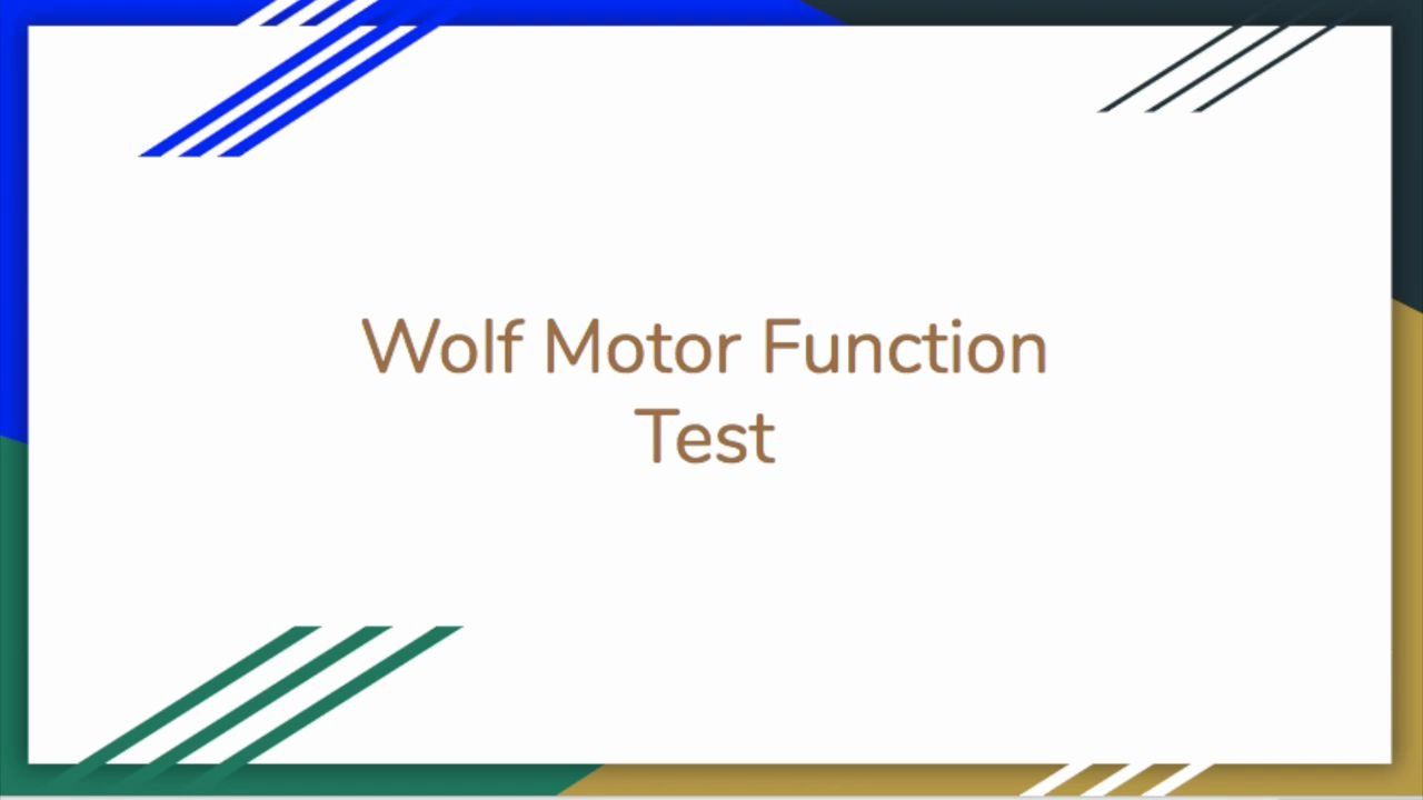 【日版脑卒中作业疗法指南系列之评估4】wolf motor function test (...