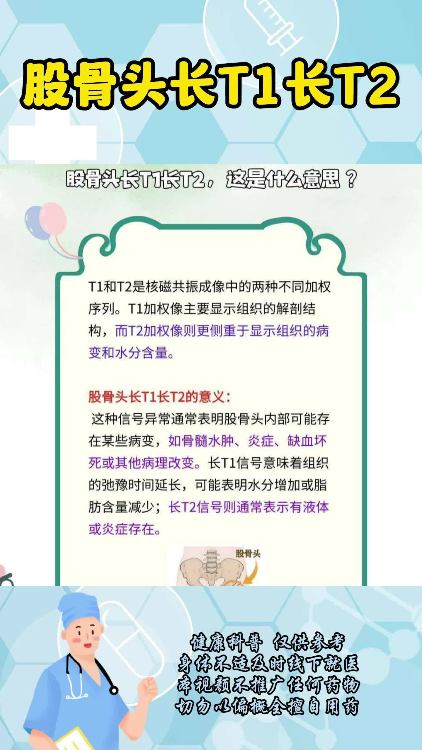 股骨头长T1长T2,这是什么意思?