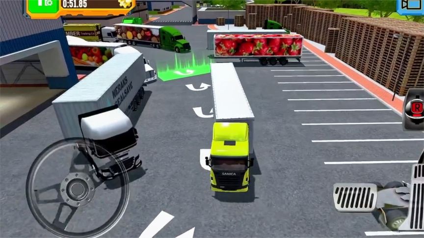 创意拖车卡车驾驶模拟游戏,卡车停车场模拟器动漫