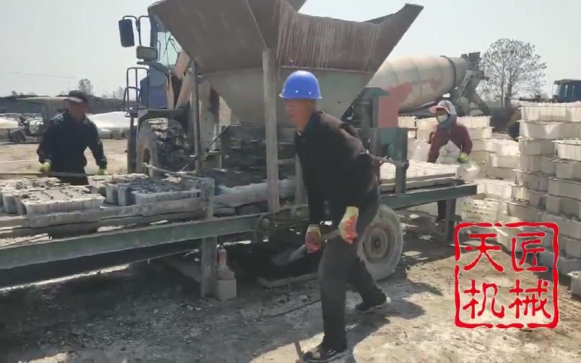 ...移动自动化预制件设备,预制构件生产线,工字连锁块成型设备,塑料模...