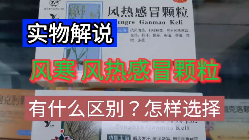 实物解说风寒风热感冒颗粒,有什么区别?怎样选择?