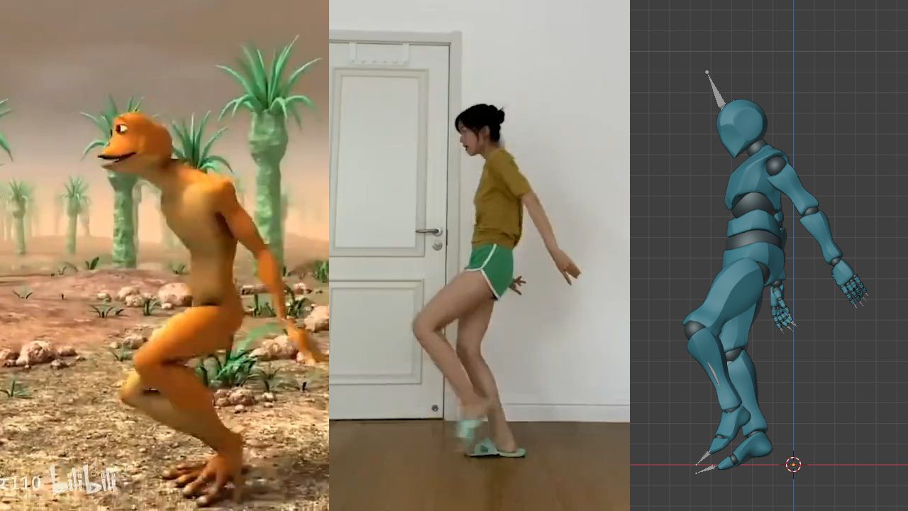 Blender 实时动捕,20 秒内短视频免费动捕面捕! [AI无穿戴视频动捕] [...