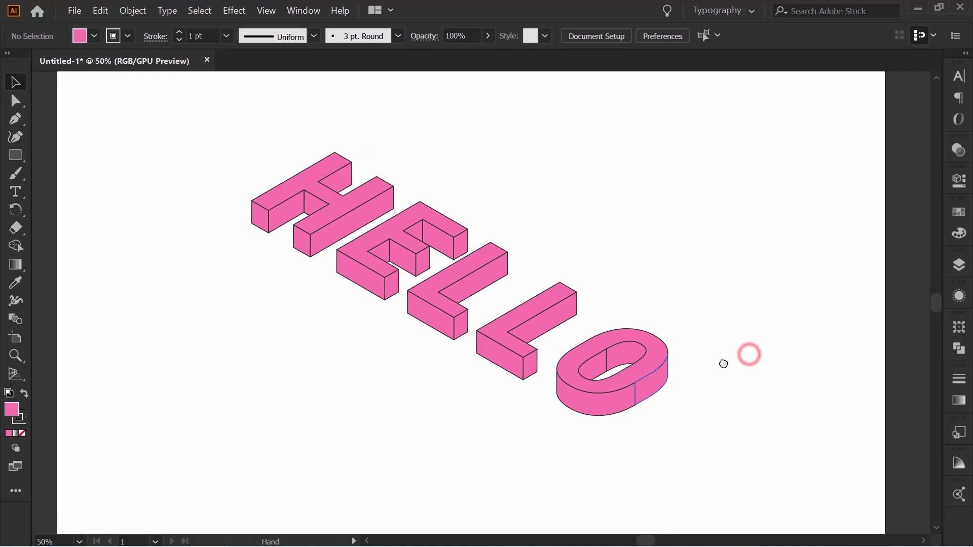 Adobe Illustrator AI教程 3D立体字教程