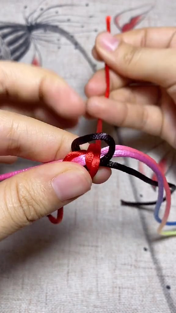 【编织】无痕戒指编织教程(金刚结圆版)