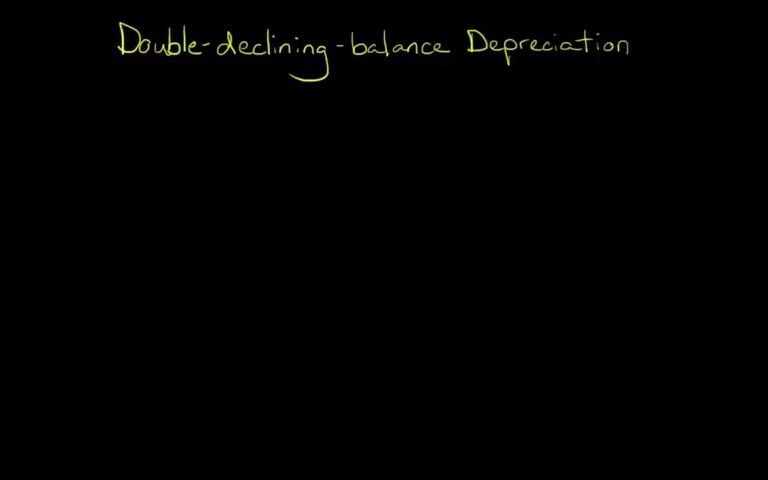 Double Declining Balance Depreciation Method 双倍余额递减法