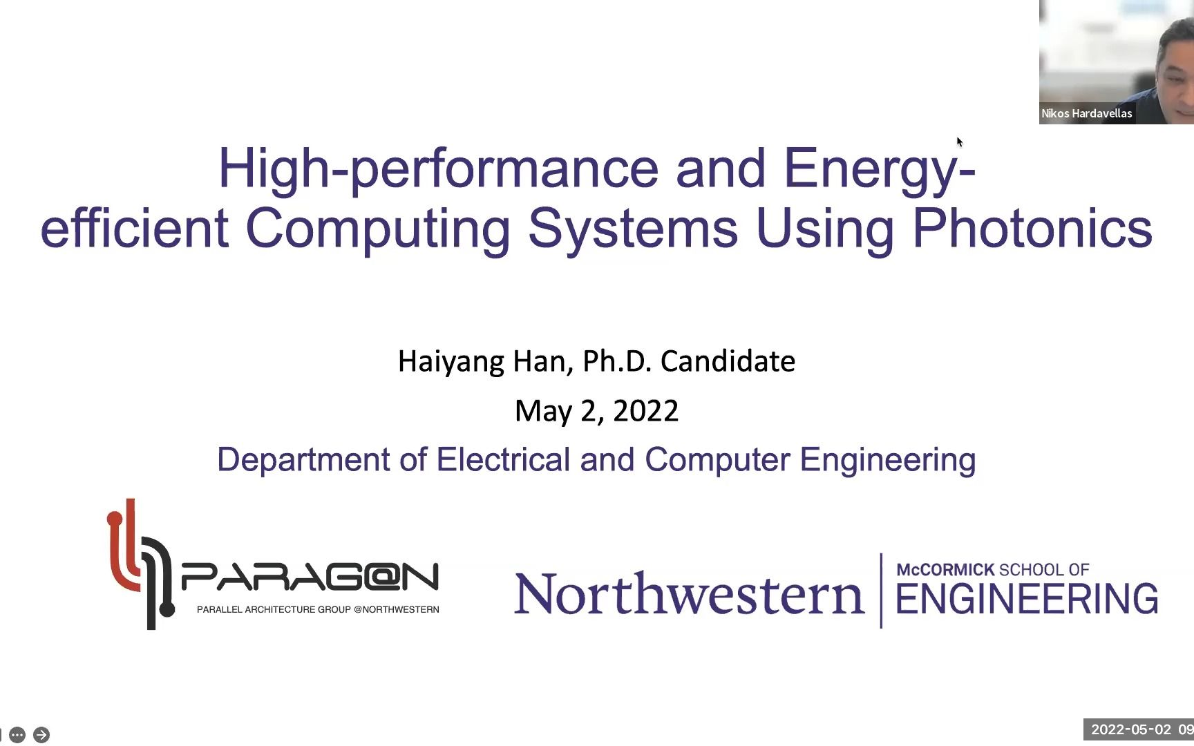 我的博士答辩:西北大学计算机工程